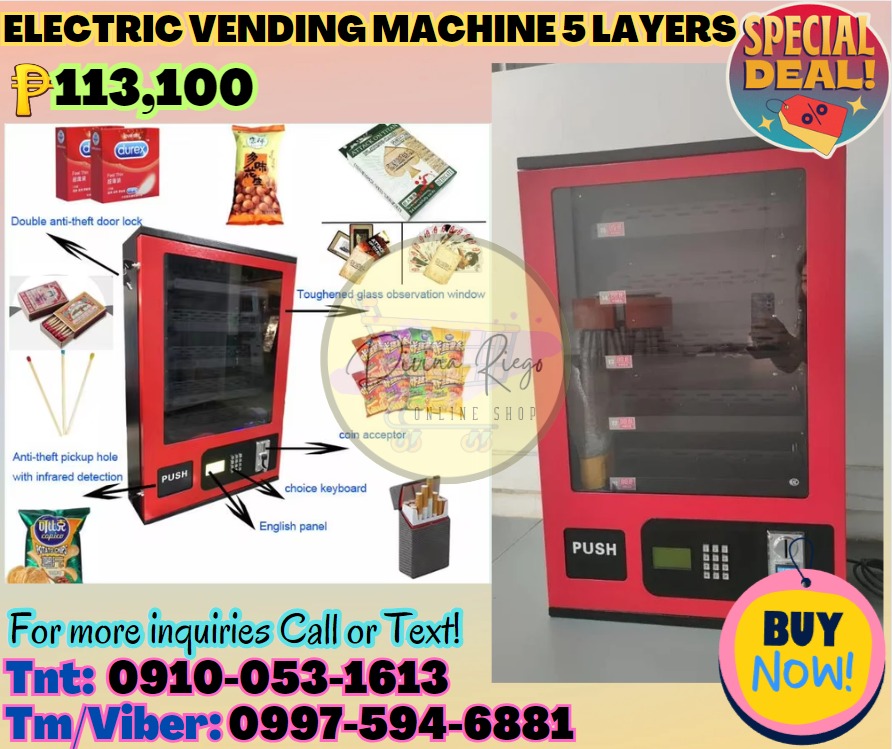 Coin Operated Electric Snacks and Sanitary Vending Machine PHP 113,100 ...