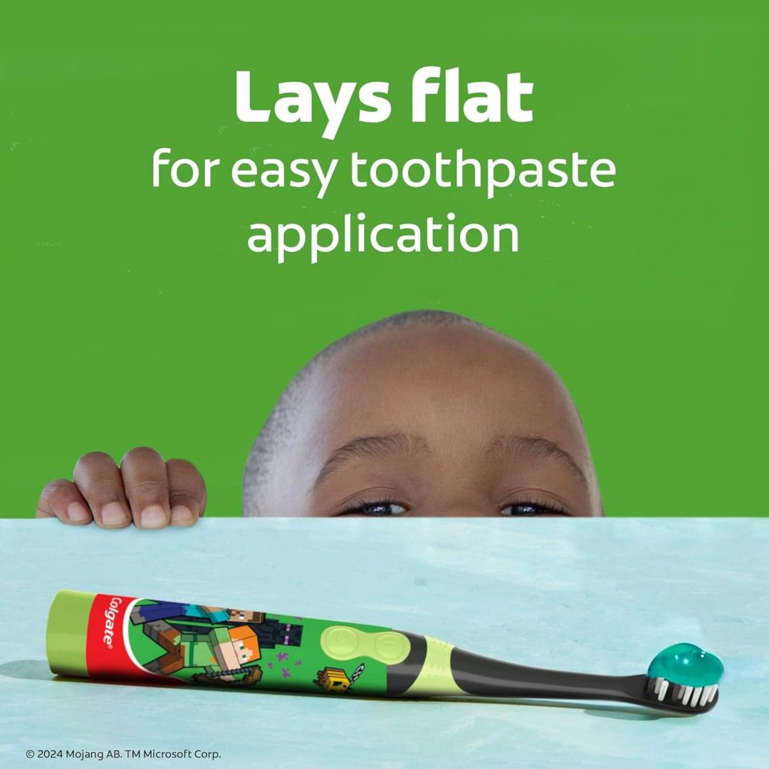 Colgate Kids Battery Powered Minecraft Toothbrush, Extra Soft Kids ...
