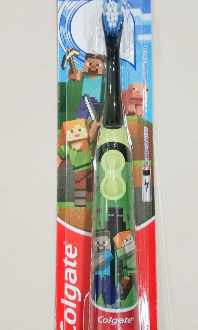 Colgate Kids Battery Powered Minecraft Toothbrush, Extra Soft Kids ...
