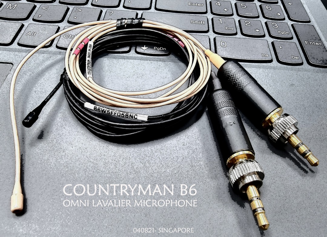 Countryman B6 miniature omnidirectional lavalier microphone 3.5mm ...