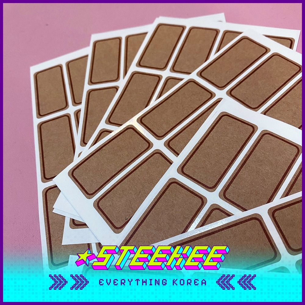 Daiso Kraft Paper Stickers 15 Sheets by Steekee Korea 1961, Hobbies ...