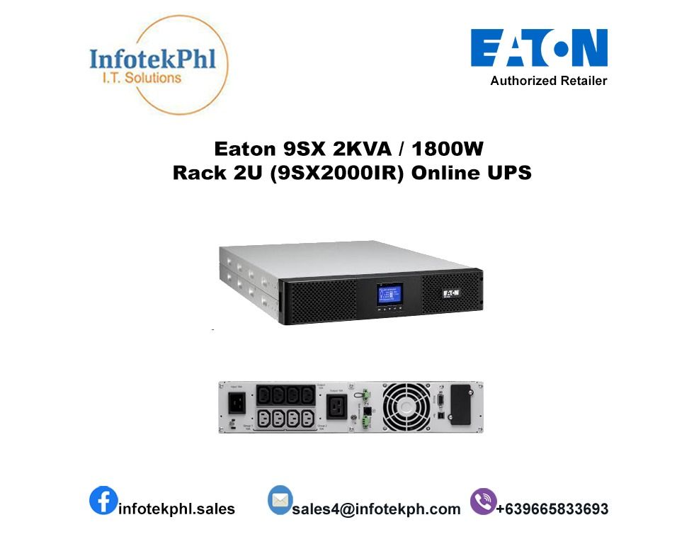 Eaton 9SX 2KVA 1800W Rack 2U (9SX2000IR) Online UPS, Computers & Tech ...