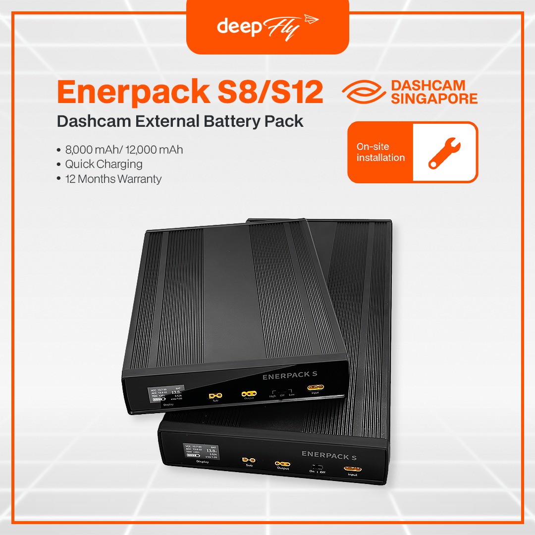 Enerpack S8/S12 | 8,000mAh / 12,000mAh Dashcam External Battery Pack | Protect your car battery ...
