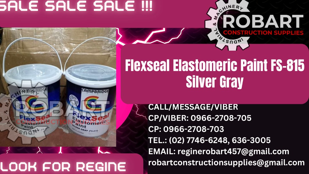 Flexseal Elastomeric Paint FS-815 Silver Gray, Commercial & Industrial ...