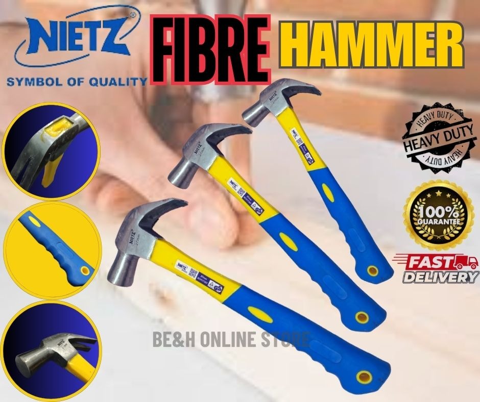 Hammer 27mm Multipurpose Fibre Handle Claw Hammer With Rubber Grip ...
