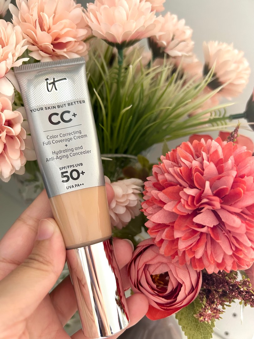 IT Cosmetics CC+ Cream Full Coverage Foundation SPF 50- Full Size, Fair ...