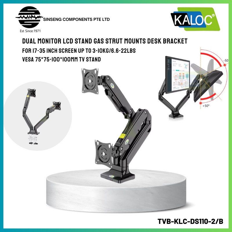KALOC DS110-2 for 17-35 inch Double Arm Dual Monitor Stand TV Bracket ...