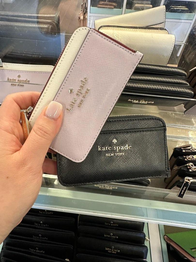 Kate Spade Madison Top Zip Card Holder, Luxury, Bags & Wallets on Carousell