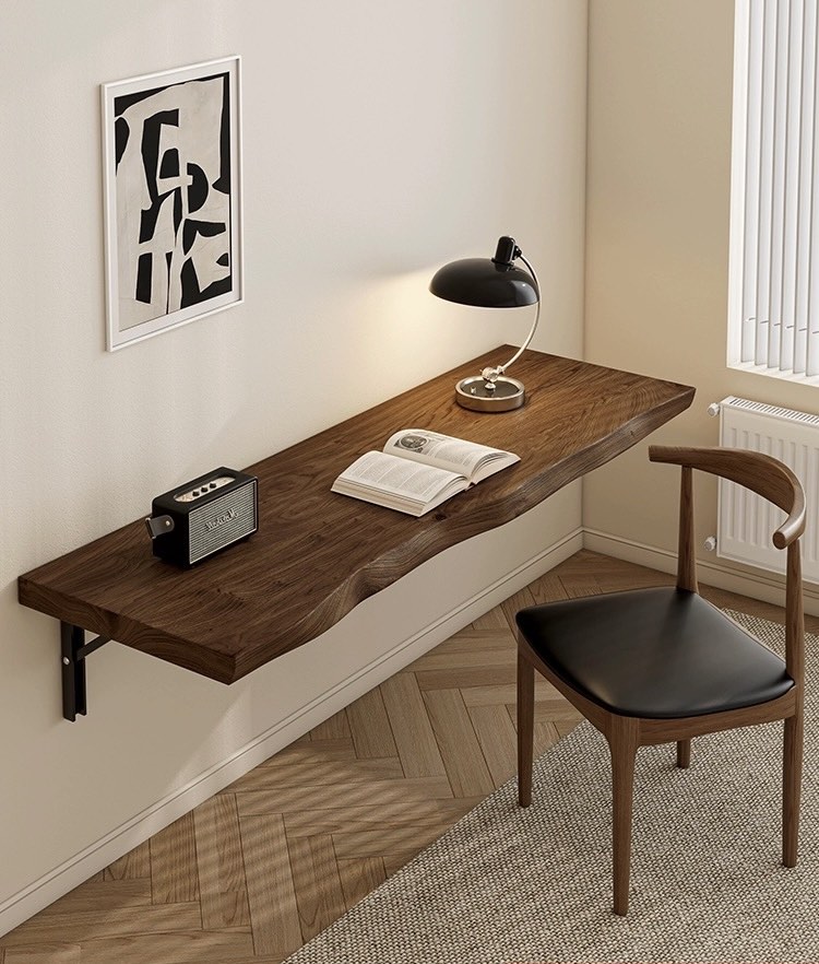 KOUZINA Modern Solid Wood Floating Study Desk, Furniture & Home Living ...