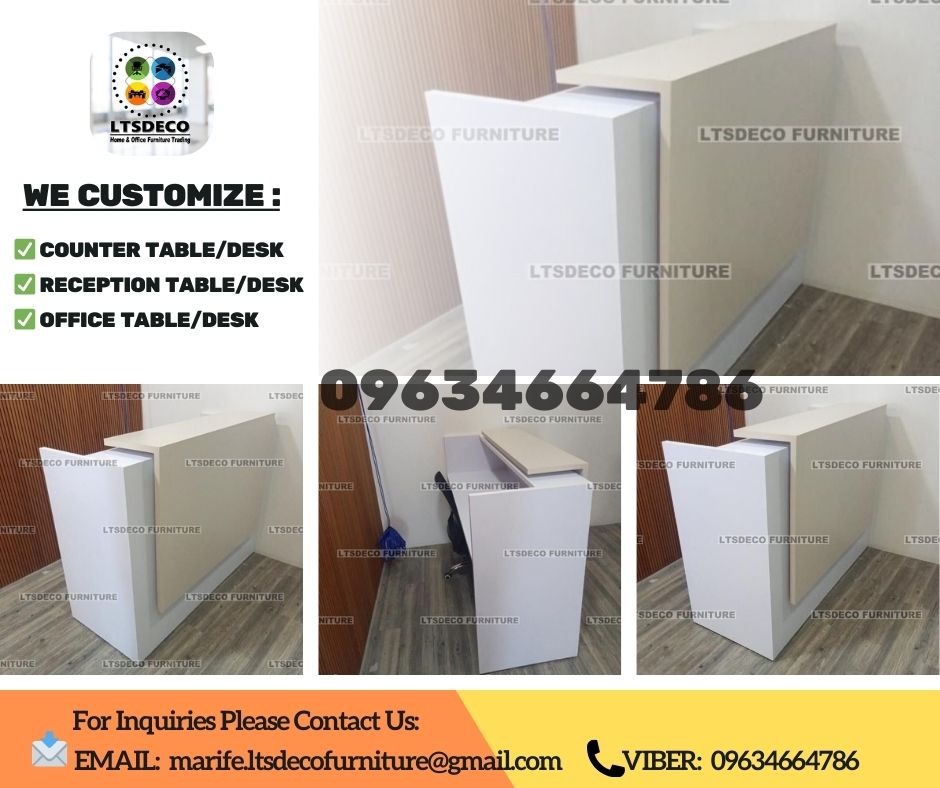 Laminated finish counter reception desk-table office partition ...