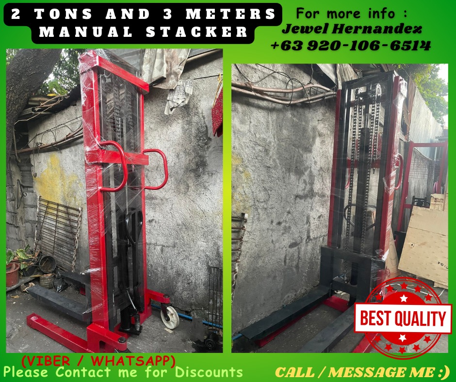 MANUAL STACKER 2 TONS AND 3 METERS LIFTING HEIGHT - ON-HAND & BRAND NEW ...