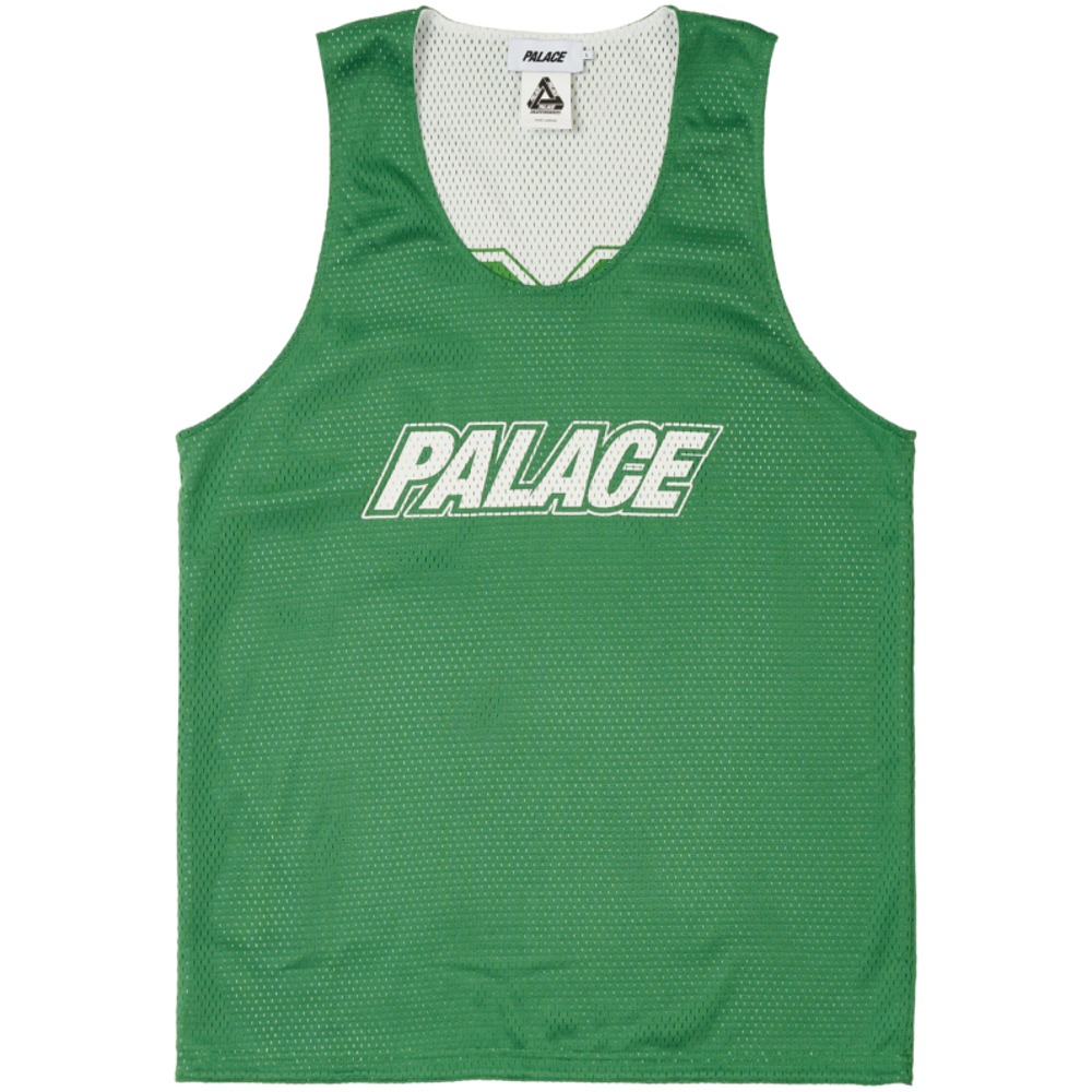 Palace MESH REVERSO BORDER VEST GREEN, Men's Fashion, Tops & Sets ...