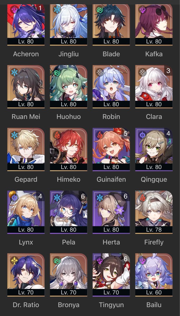 META characters hsr end game account, Video Gaming, Video Games, Others ...