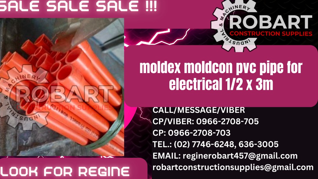 moldex moldcon pvc pipe for electrical 1/2 x 3m, Commercial ...