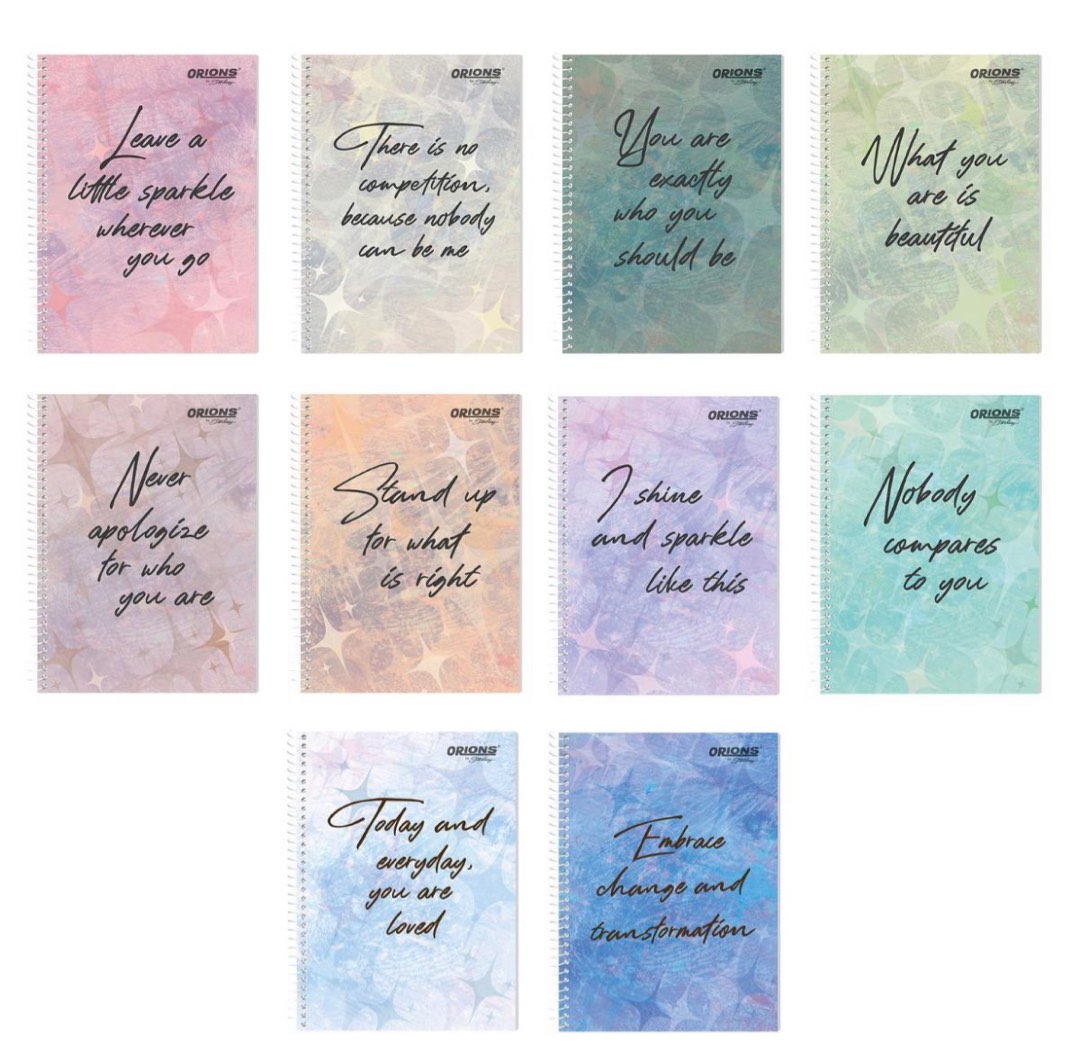 Orions Shimmer Spiral Notebooks Set of 10, Hobbies & Toys, Stationary ...