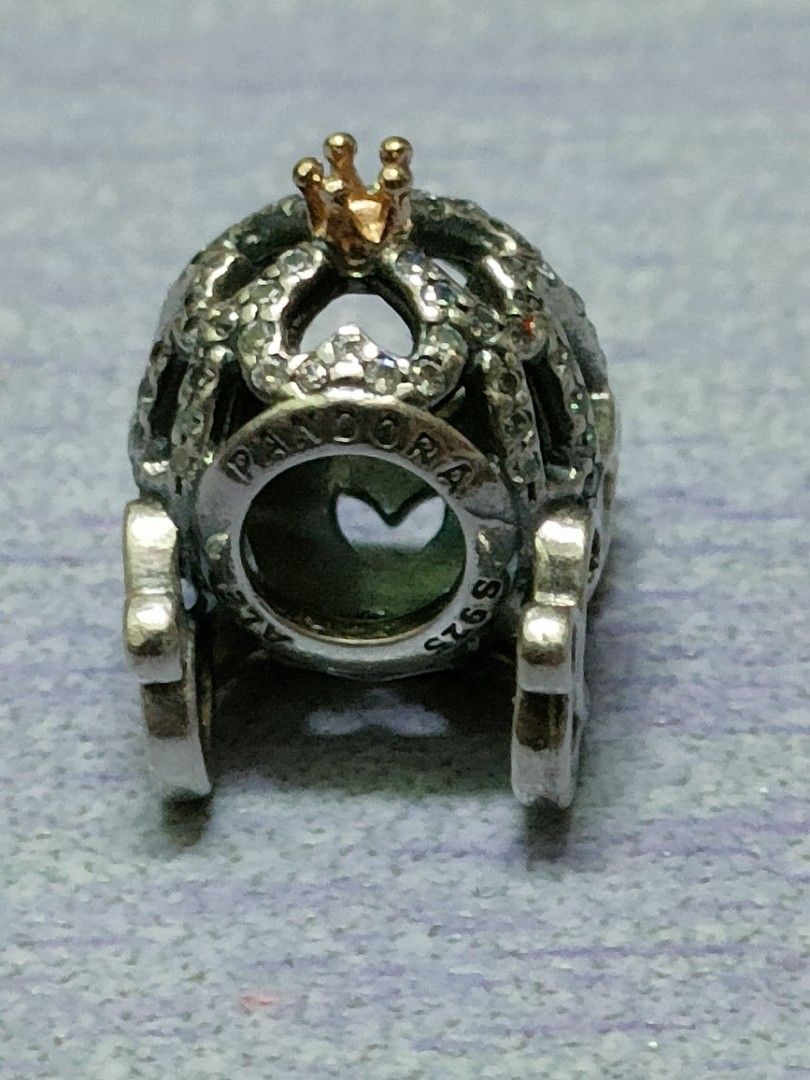 14k Gold Crown. Pandora Charms Disney (Cinderella Pumpkin Coach) #001 ...