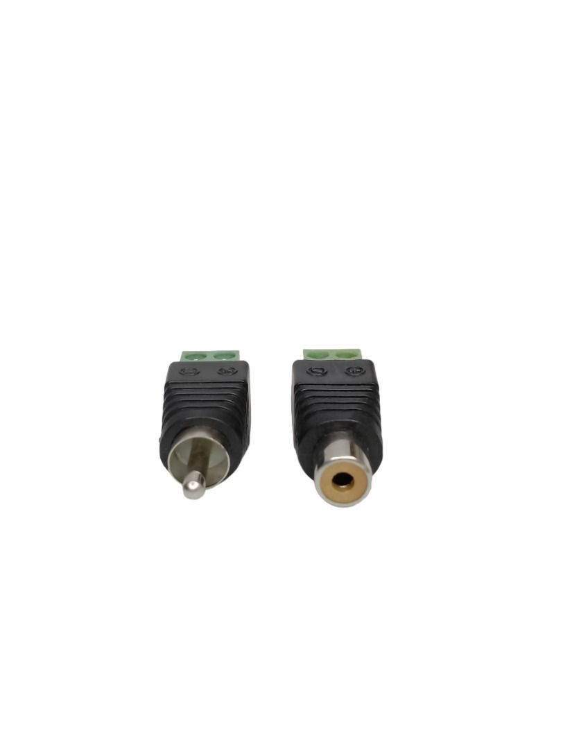 RCA PLUG to 2-PIN AV SCREW TERMINAL SOLDERLESS ADAPTER, BEST FOR ...