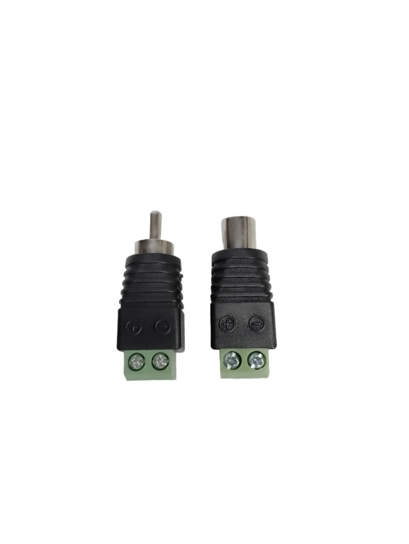 RCA PLUG to 2-PIN AV SCREW TERMINAL SOLDERLESS ADAPTER, BEST FOR ...