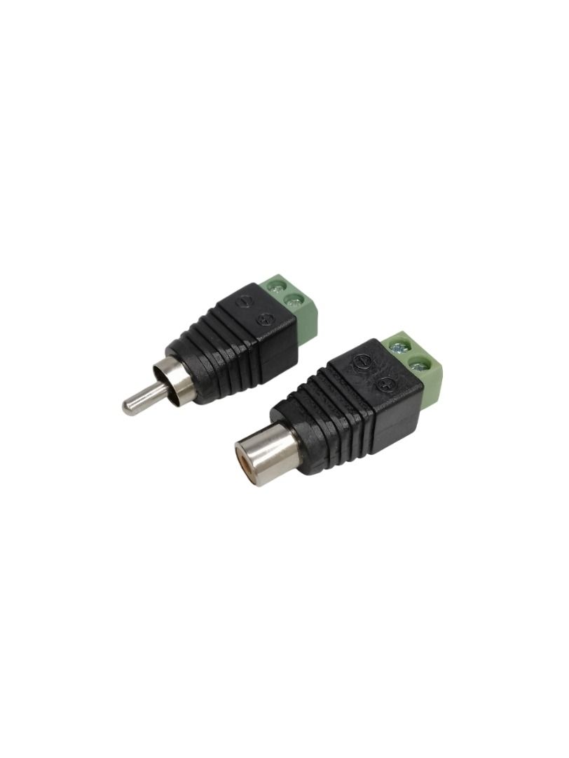RCA PLUG to 2-PIN AV SCREW TERMINAL SOLDERLESS ADAPTER, BEST FOR ...