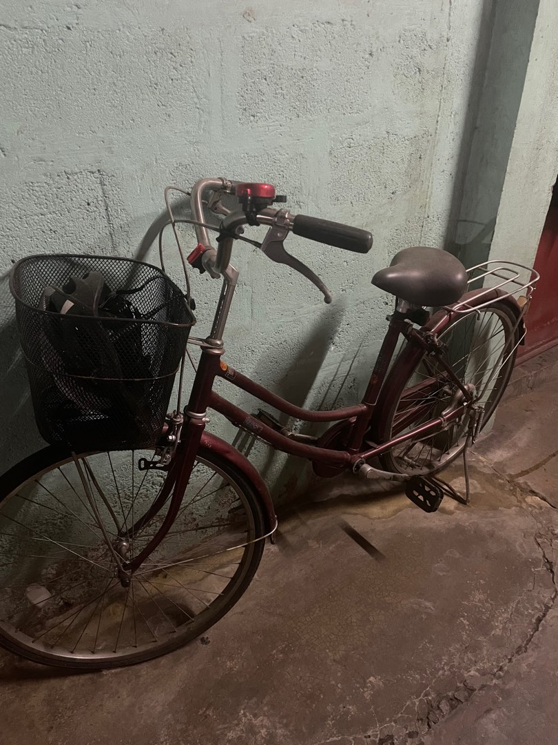 Red Japanese Mamachari Bike, Sports Equipment, Bicycles & Parts ...