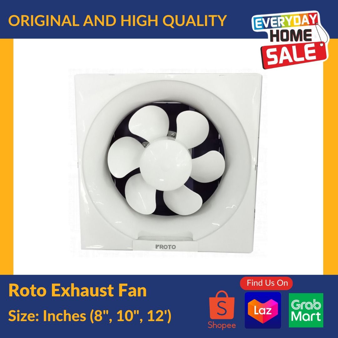 Roto Exhaust Wall Fan, Furniture & Home Living, Lighting & Fans, Fans ...