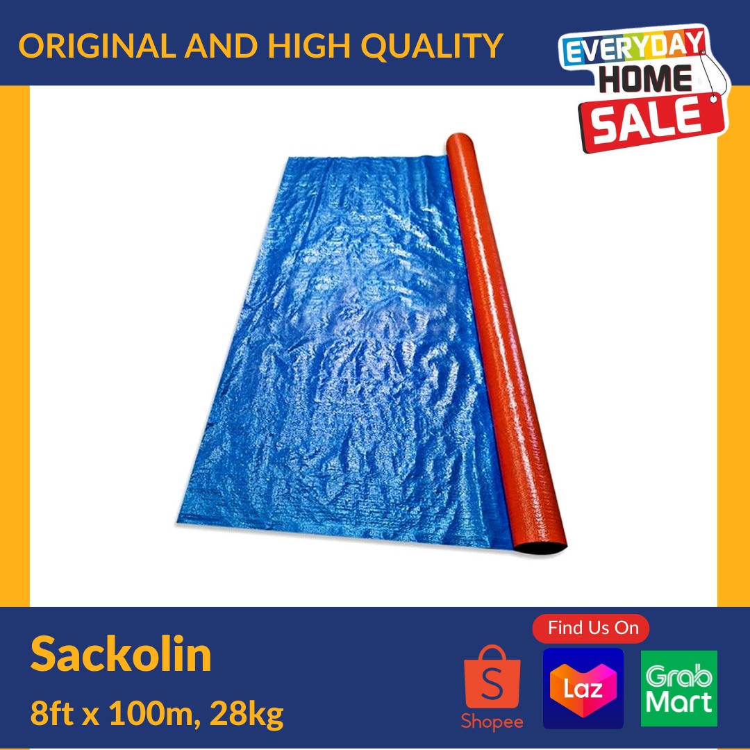 Sackolin /blue sack sakolin/ Trapal / Lona 8ft x 100m (28kg), Furniture ...