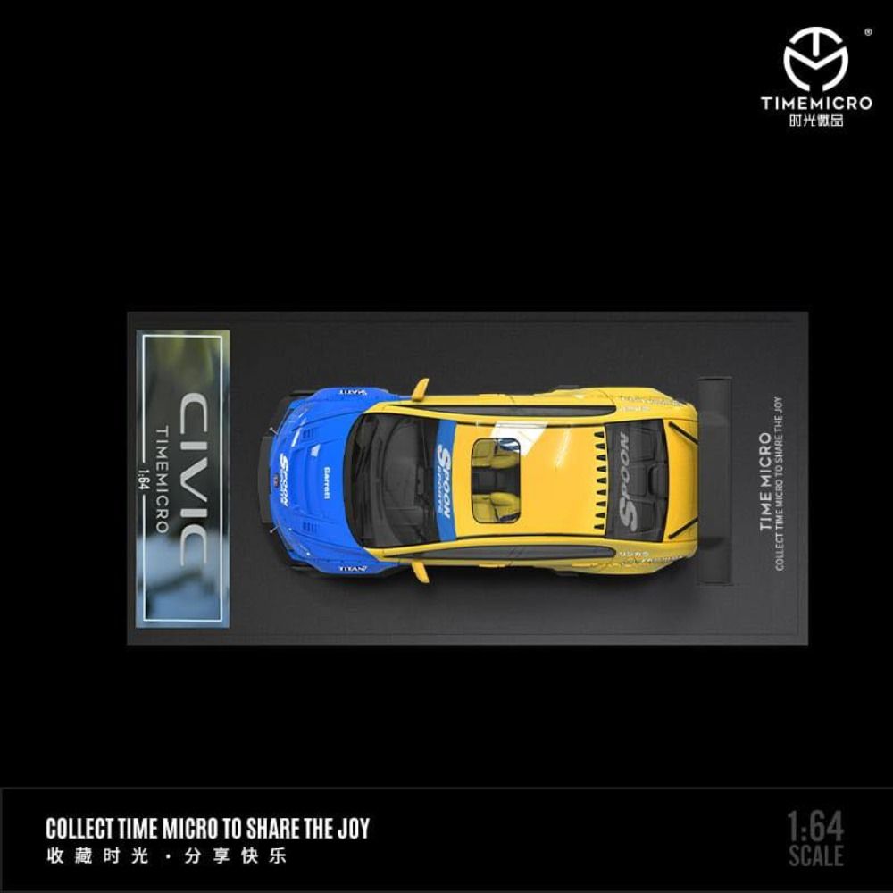 Time Micro 1/64 Scale Track Edition Civic FD2 Spoon Livery Die-cast Car ...