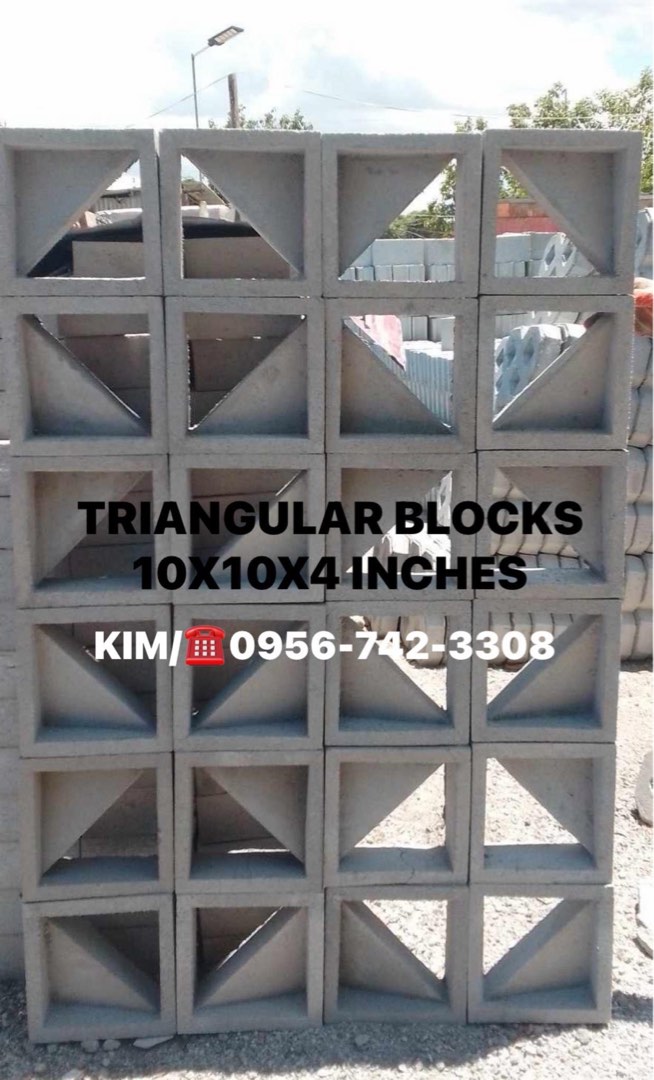 TRIANGULAR BLOCKS 10X10 INCHES, Commercial & Industrial, Construction ...