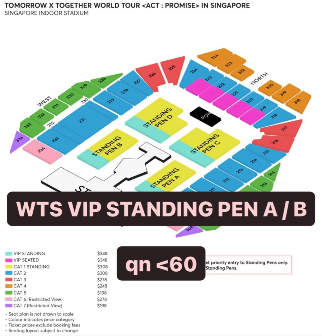 [LAST TICKETS] TXT VIP Standing Concert Ticket Pen A B TOMORROW X ...