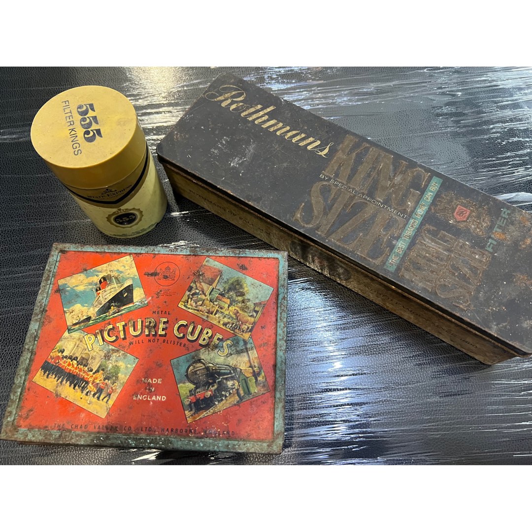 Vintage 555 Rothmans cigarettes box&can and metal box Made In England ...