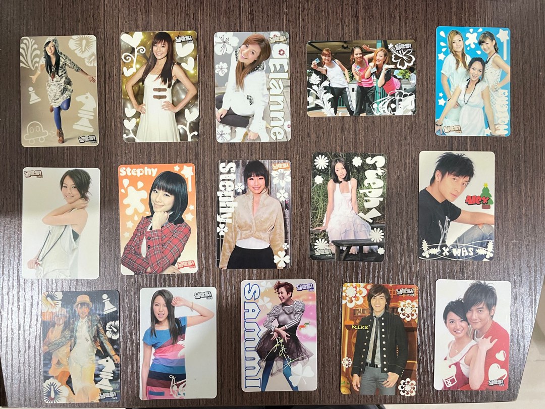 出售明星Yes card膠卡 鄧麗欣 江若琳 方力申 鄭秀文 飛輪海 SHE 鍾嘉欣 唐禹哲 Hotcha 鍾舒漫 傅穎 洪卓立 GEM 黑girl 棒棒堂 sistar shinee 賀軍差 ...