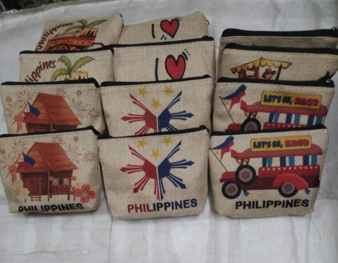 12pcs Philippine Wallet Printed Zipper Inspired Coin Purses and pouches ...