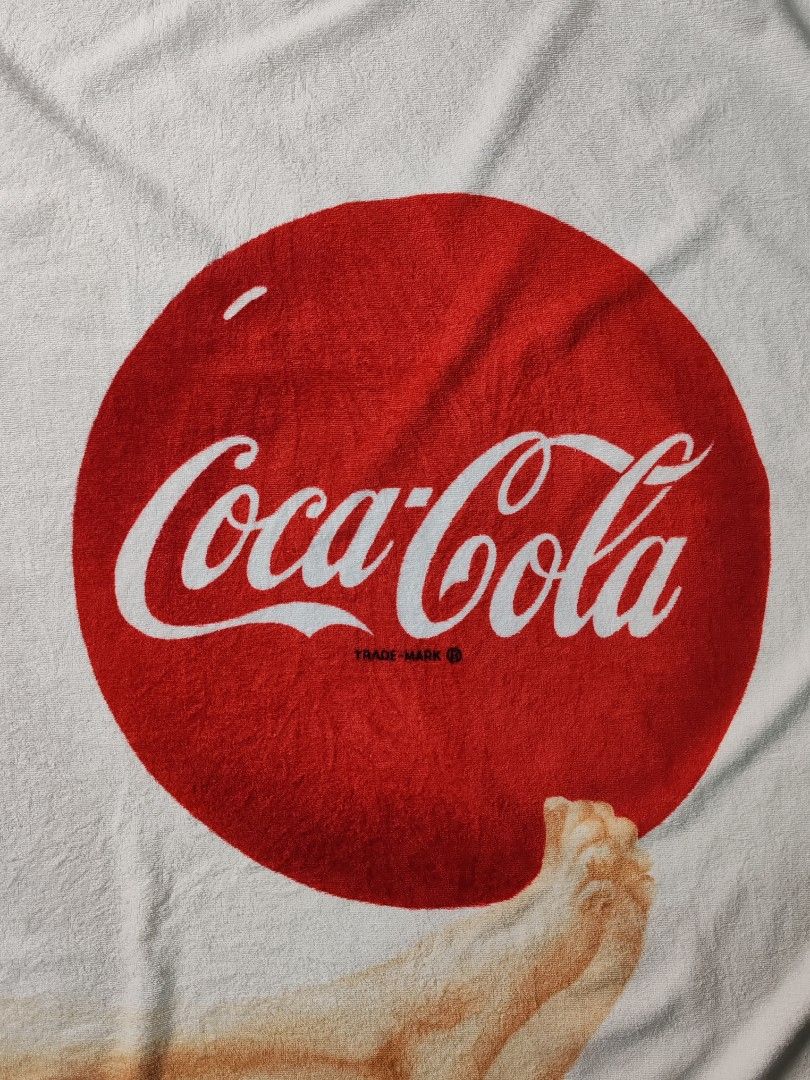 1995 Coca Cola Coke large towel beach tuala deco wallpaper vintage ...