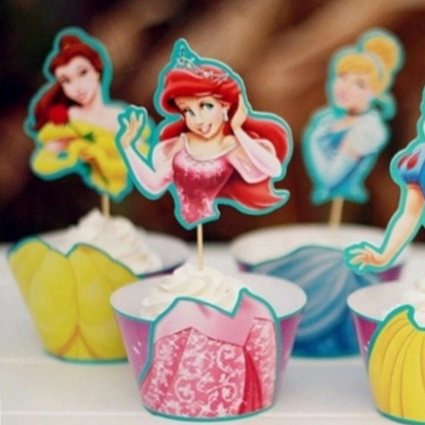 6pc Party Cupcake Holders Toppers Birthday Decoration Peppa Pig Frozen ...