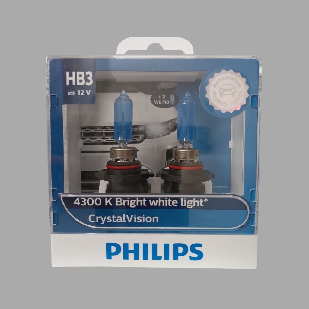 9005 / HB3 Philips Crystal Vision 12V 60W 4300K Bright White Light, Car ...