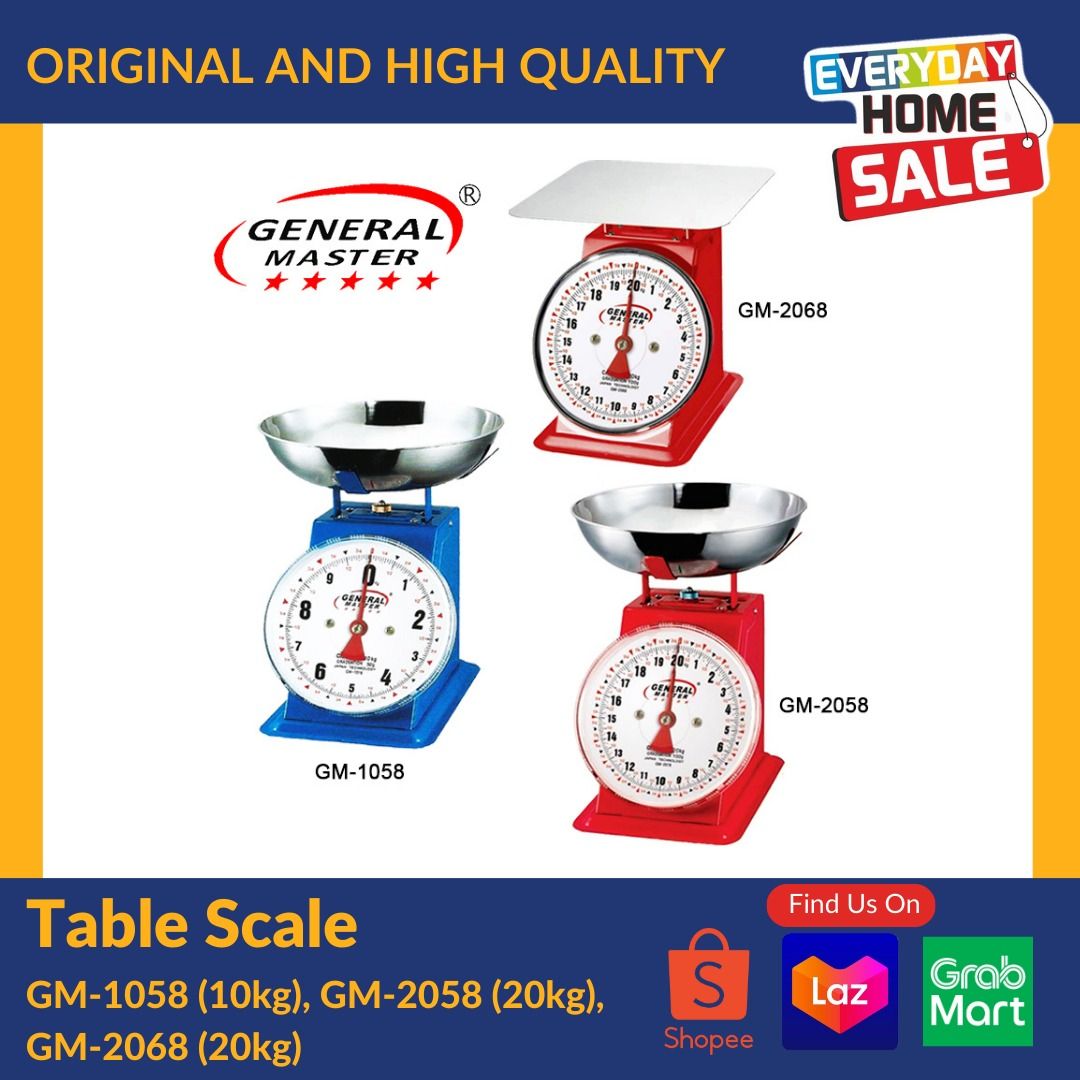 Analog Table Scale / Analog Kilohan General Master, Furniture & Home ...