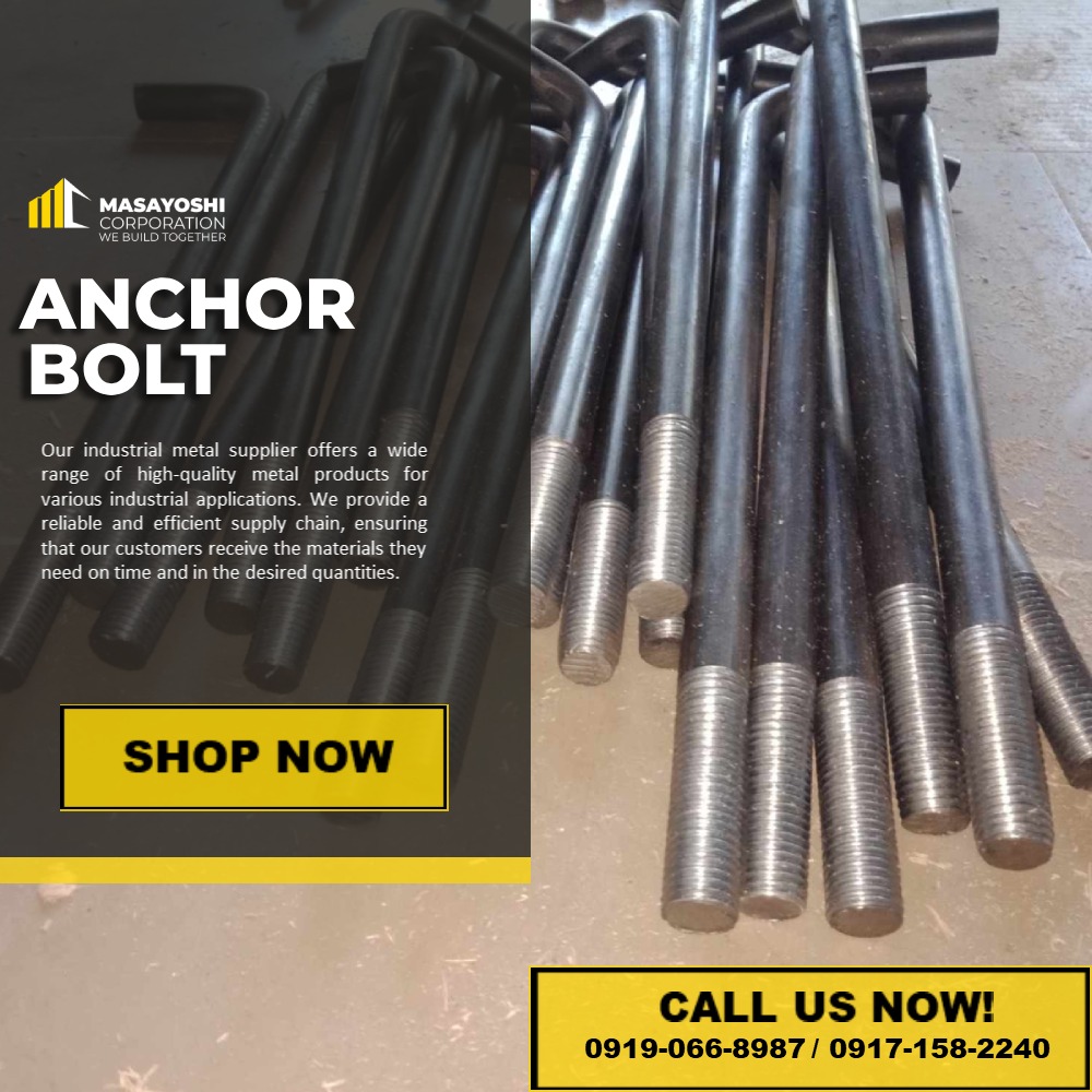 Anchor Bolt,19mmx200 w,1nut and 1washer(50 thread 50 bend ht ...
