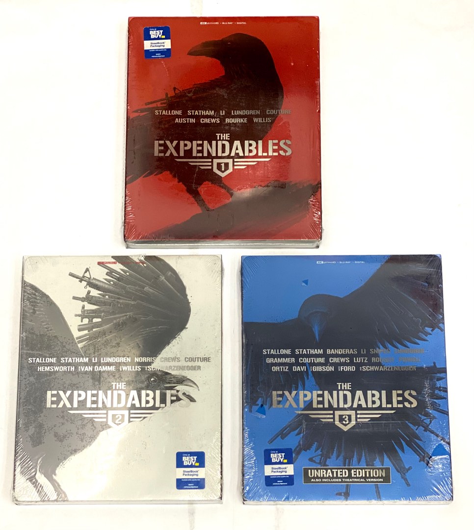 [⚠️絕版Best Buy] 4K藍光Blu-ray 《The Expendable 轟天猛將 1-3 集》Steelbook 鐵盒特別版, 興趣及遊戲, 音樂、樂器 & 配件, 音樂與媒體 ...
