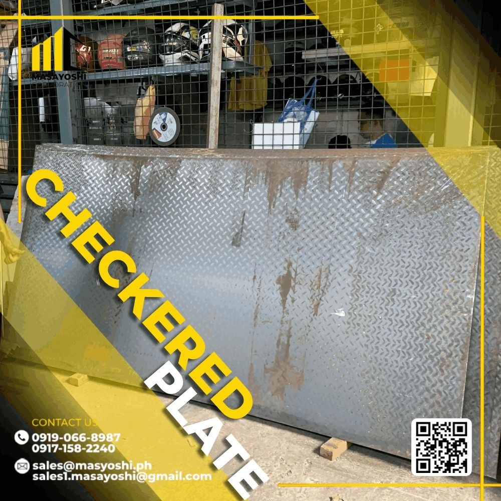 BI Checkered Plate 4x8ft x 6mm,MS Plate, Anchor Bolt, Channel Bar ...