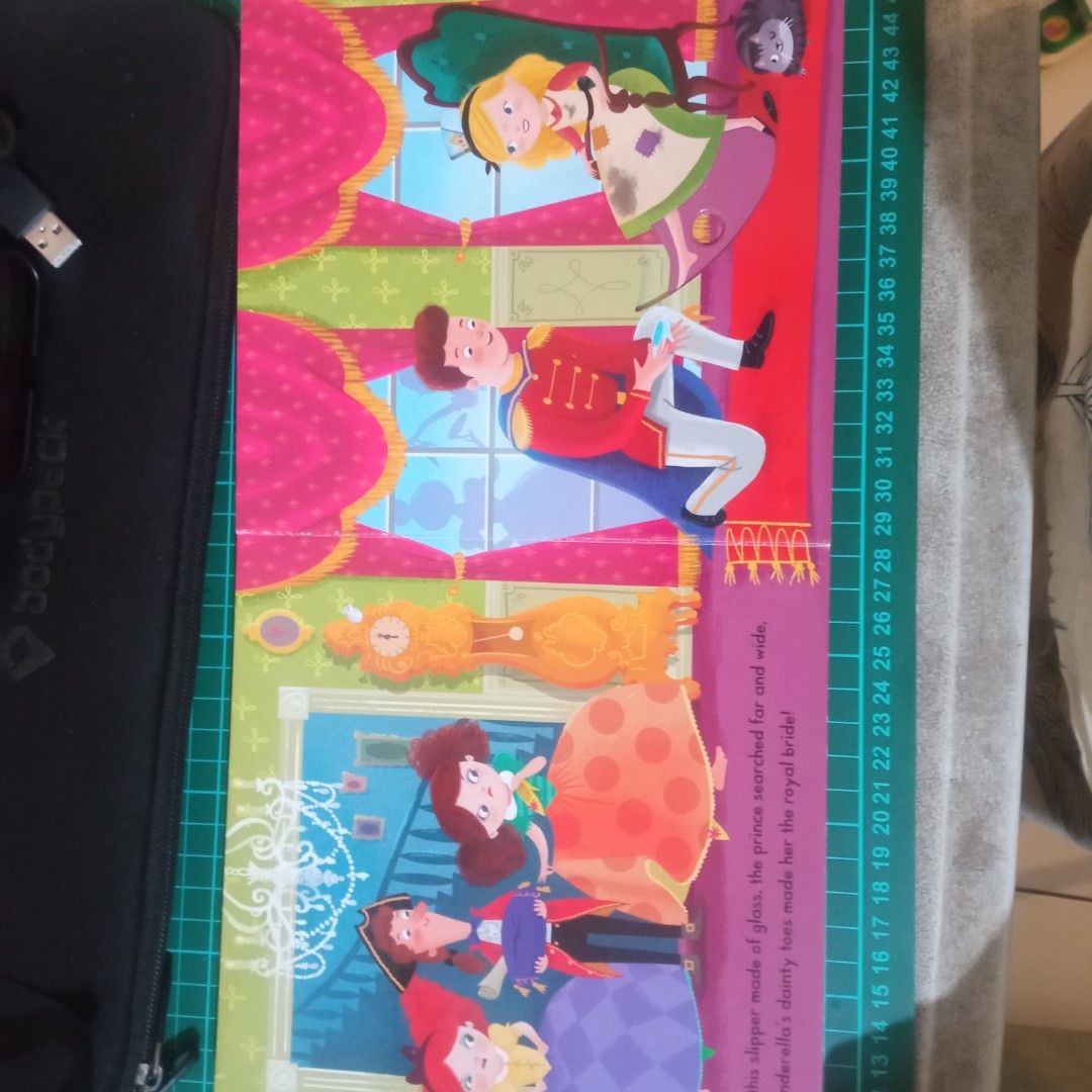 Boardbook anak push pull slide book cinderella/ buku bbw big bad wolf ...