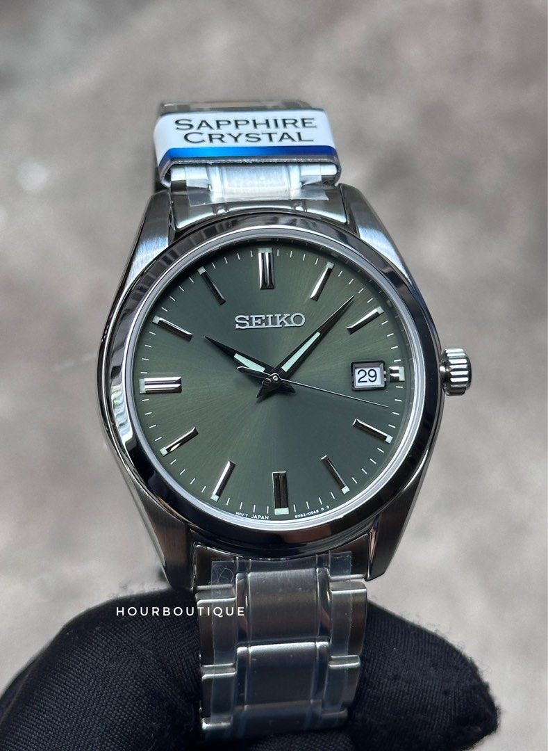 Brand New Seiko Quartz Olive Green Sapphire Crystal Watch SUR527P1, Men's Fashion, Watches ...