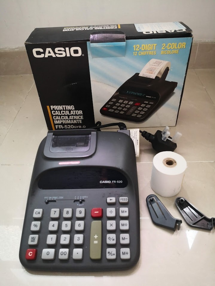 Casio FR-520 Printing Calculator (2-Colour), 電腦＆科技, 商務用科技產品 - Carousell