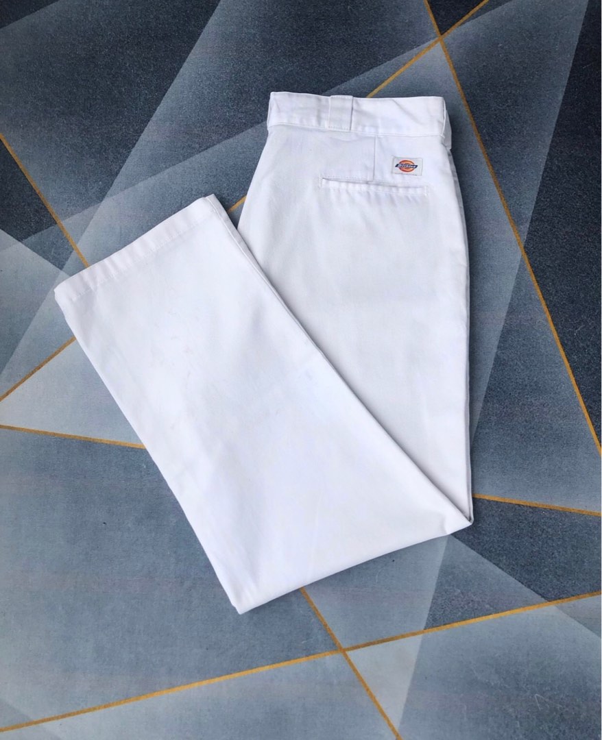 DICKIES 874 ORIGINAL FIT WHITE, Fesyen Pria, Pakaian , Bawahan di Carousell