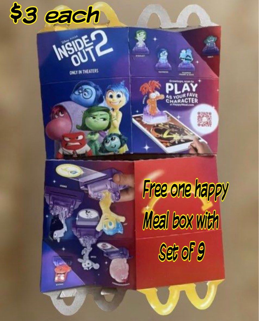 Disney Pixar Inside out 2 USA McDonald’s Disgust Ennui Envy Anxiety ...