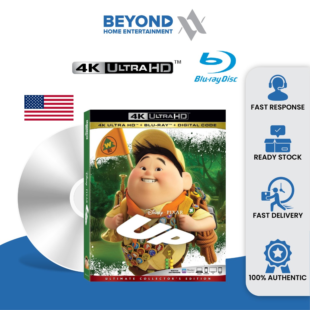 Disney Pixar's Up [4K Ultra HD + Bluray] Blu Ray Disc High Definition ...