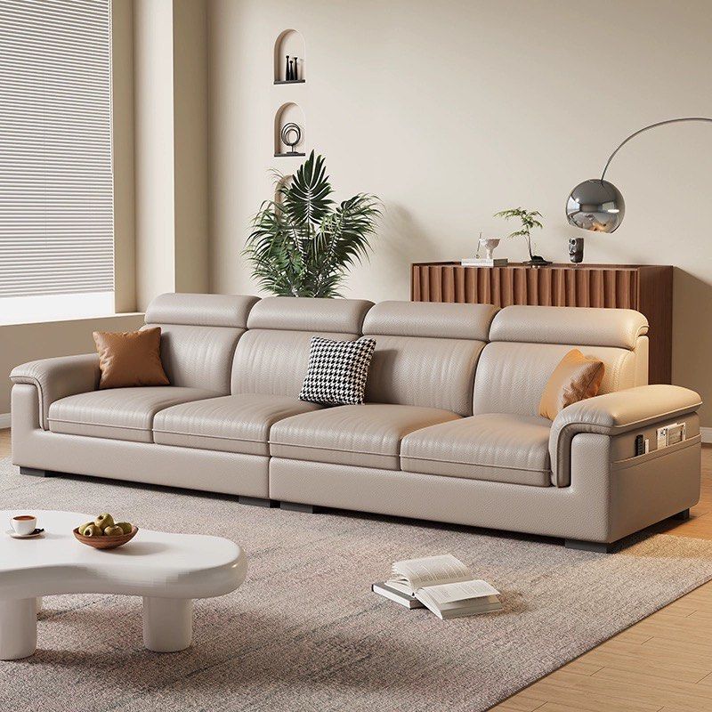 DUSTEN Modern Genuine Leather Sofa on Carousell