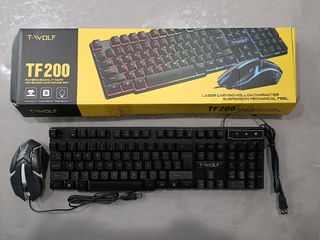 Skytech Gaming K-1000 Keyboard & M-1000 Mouse Rainbow Lighted Keyboard ...