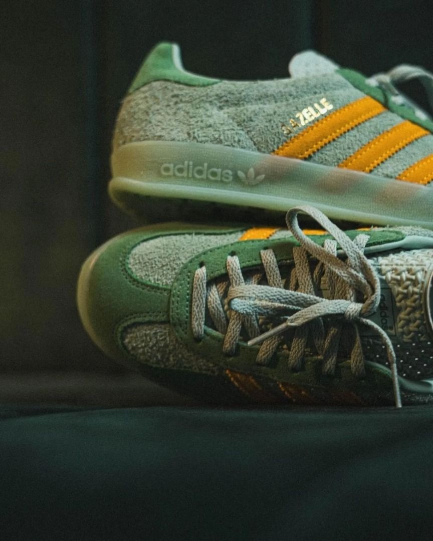Gazelle Indoor Hazy Green Crew Yellow (W), Women's Fashion, Footwear ...