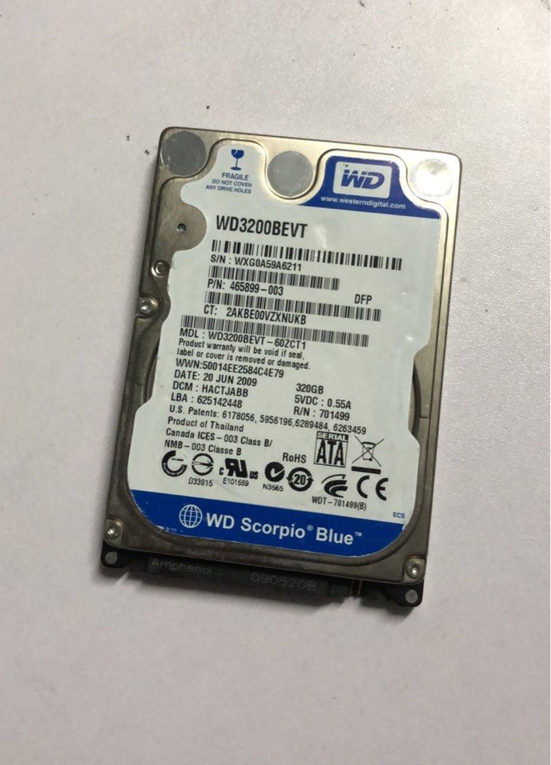 HARD DISK(HDD) 320Gb, health = 100%, Computers & Tech, Parts ...