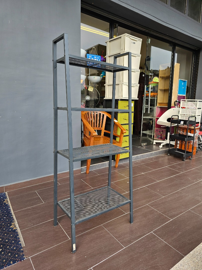 IKEA LERBERG Shelf unit, dark grey, 60x148 cm | IKEA LERBERG, Unit Rak ...